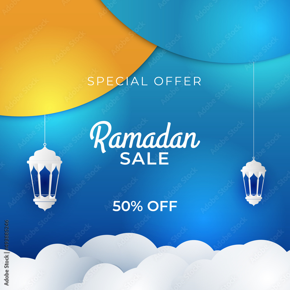 Islamic ramadan kareem sale social media post feed story template ...