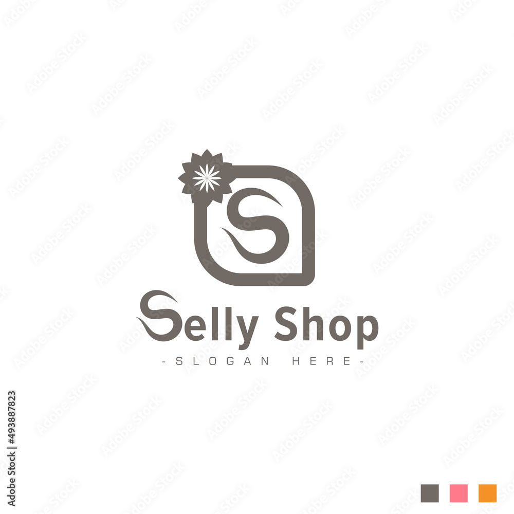 Selly shop logo design Vector Stock Vector | Adobe Stock