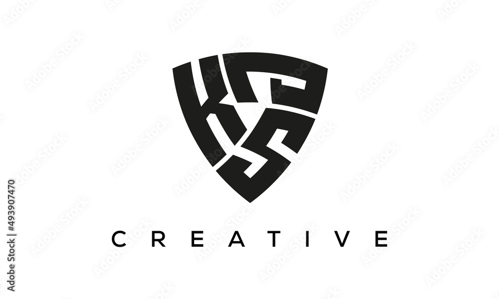 KSJ letters logo, security Shield logo vector Stock Vector | Adobe Stock