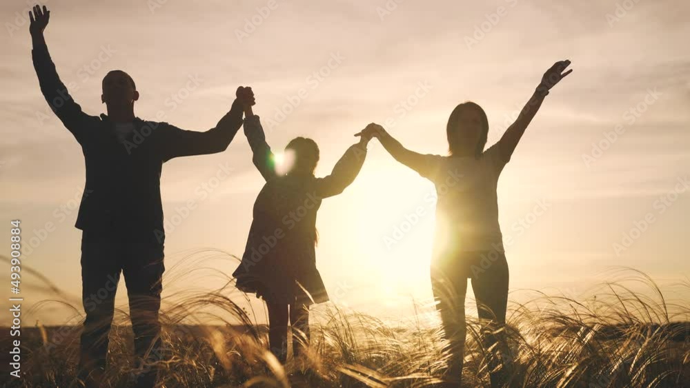 teamwork. team happy family community holding hands together silhouette ...