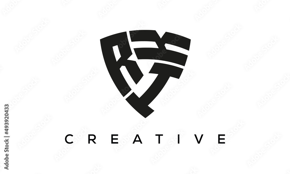 RIK letters logo, security Shield logo vector Stock Vector | Adobe Stock