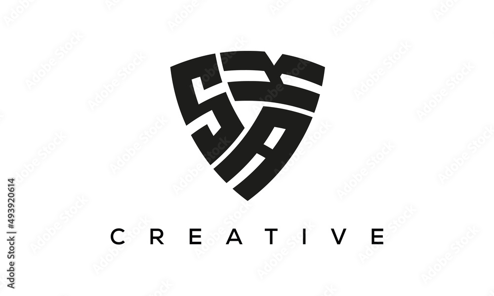 SAK letters logo, security Shield logo vector Stock Vector | Adobe Stock