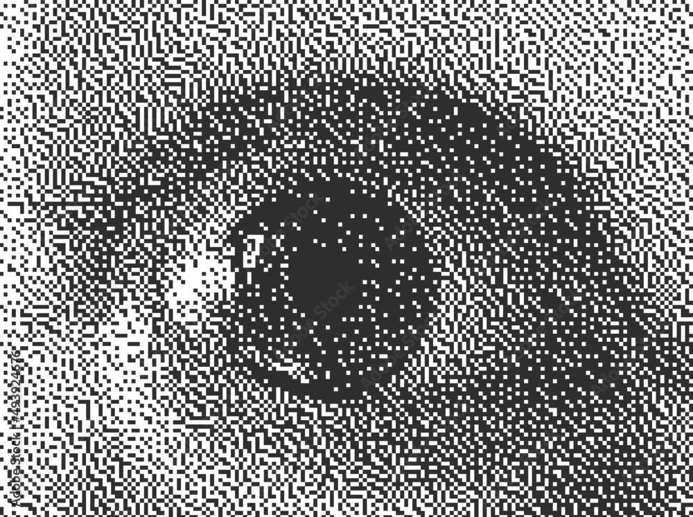 Geometric Abstract Decorative Human Open Eye Illustration In Pixel Art ...