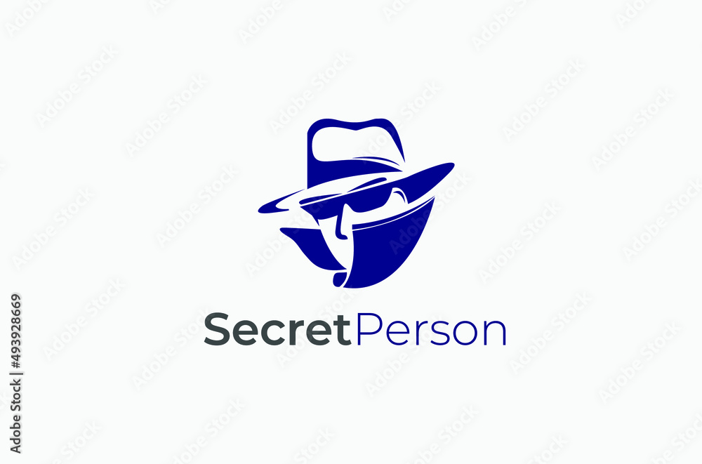 Secret person agency detective logo Stock Vector | Adobe Stock