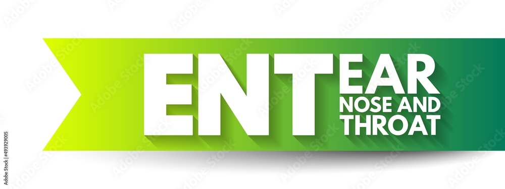 ENT - Ear Nose and Throat acronym, health concept background Stock ...