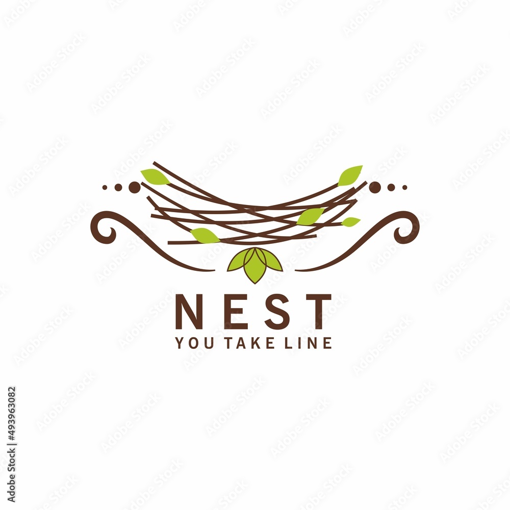 Nest Logo Design Vector for Icon and factory Logo Stock Vector | Adobe ...