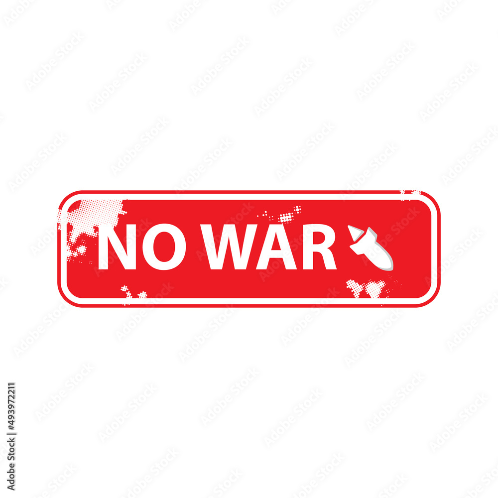 No war sign design vector isolated Stock Vector | Adobe Stock
