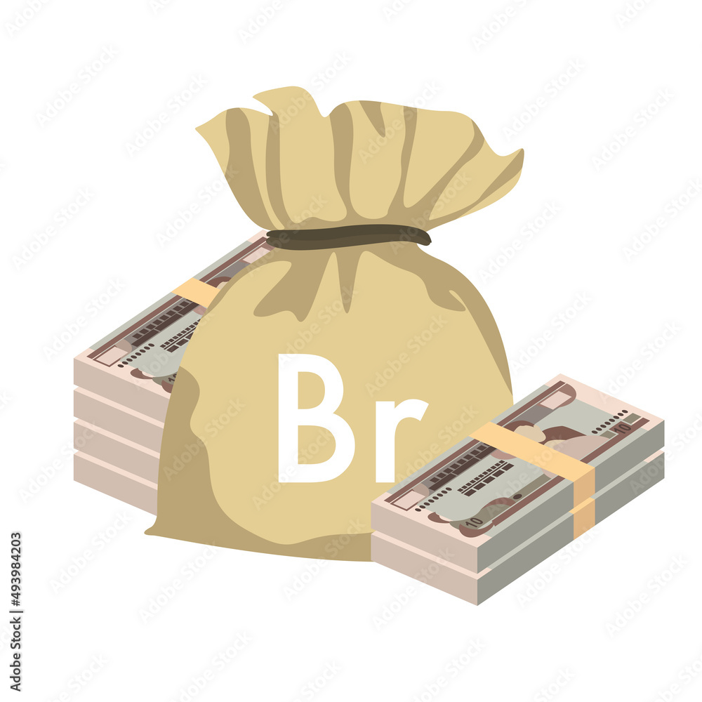 Ethiopian Birr Vector Illustration. Ethiopia money set bundle banknotes ...