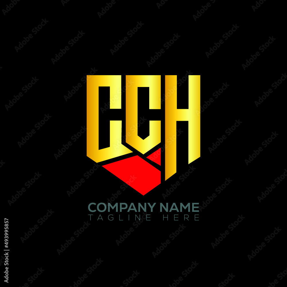 CCH letter logo design on black background.CCH creative initials letter ...