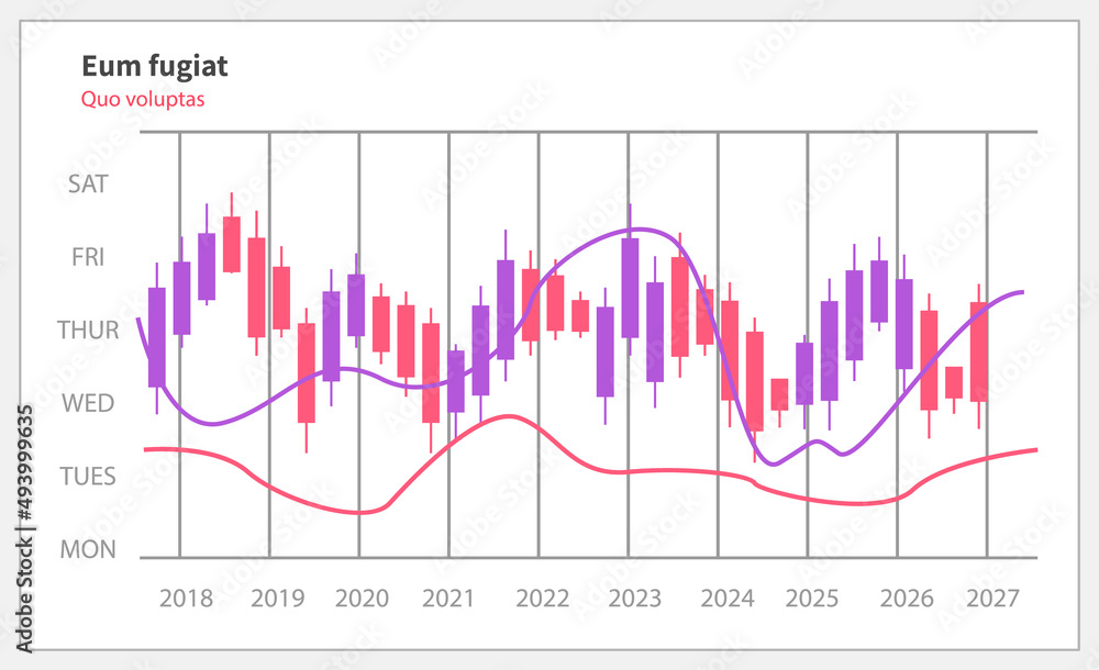 Infographic chart vector template. Annual statistics curve graph design ...