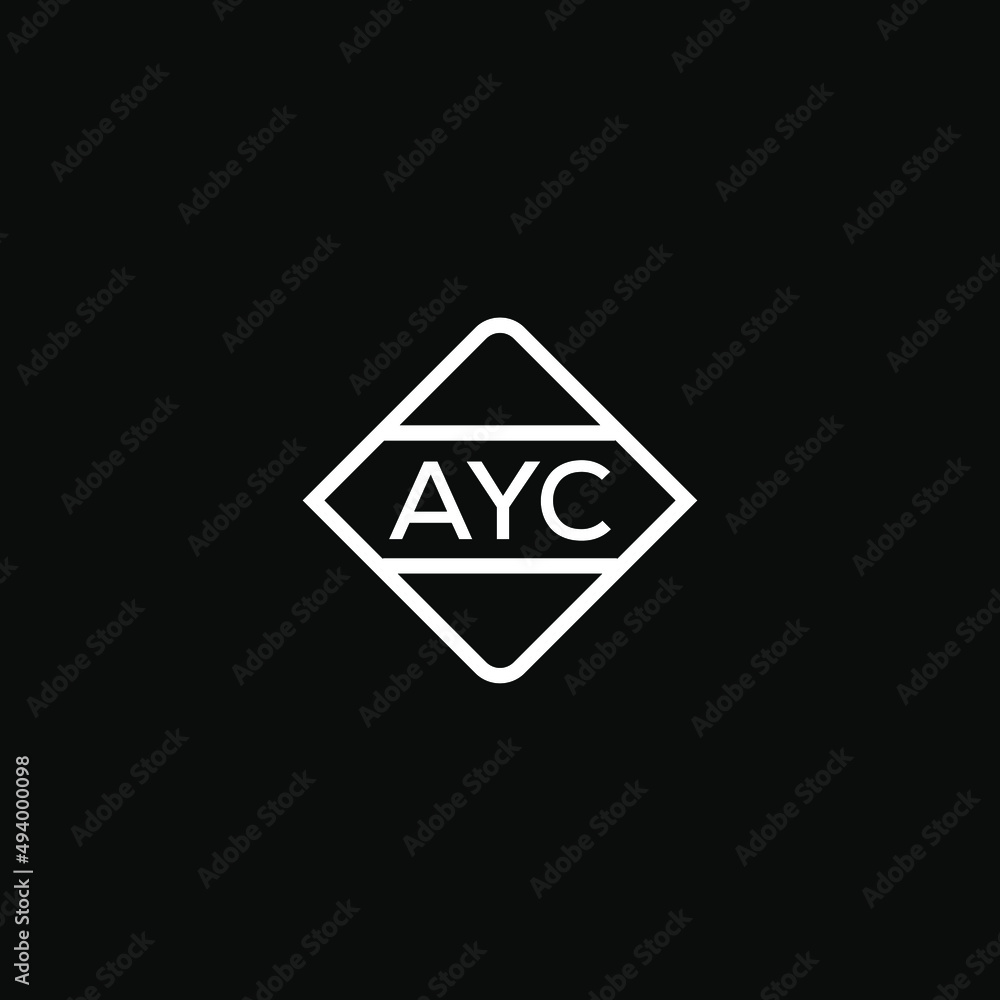AYC 3 letter design for logo and icon.AYC monogram logo.vector ...