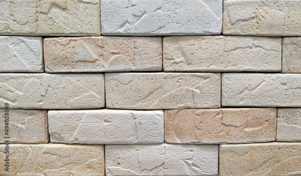 beige tone stone brick background . beige brick wall background texture ...