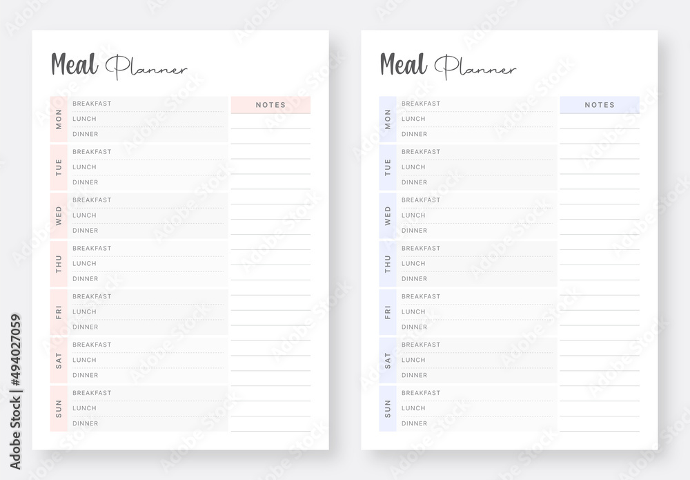 Weekly Meal Planner With Shopping List Meal Planners A4 Size Set Of 2 weekly-meal-planner-with-shopping-list-meal-planners-a4-size-set-of-2