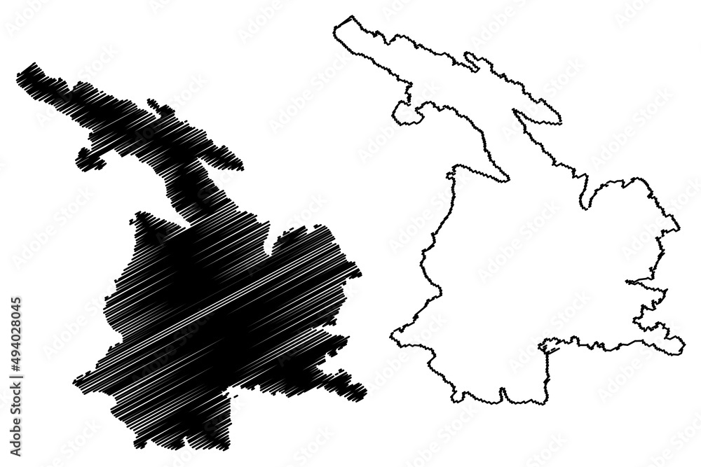 Kalymnos island (Hellenic Republic, Greece) map vector illustration ...