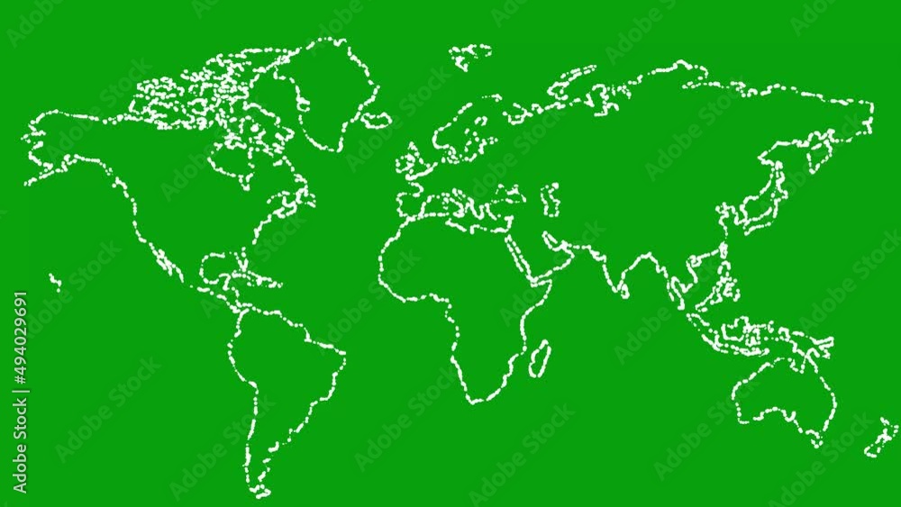 World map green screen motion graphics Stock Video | Adobe Stock