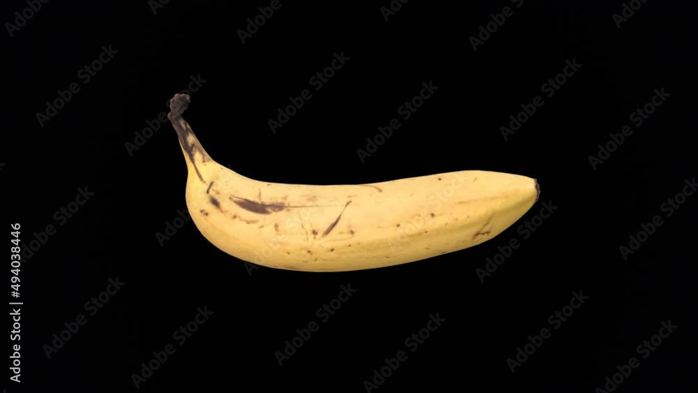 Realistic banana rotation on chromakey background. Fruit. Green screen ...