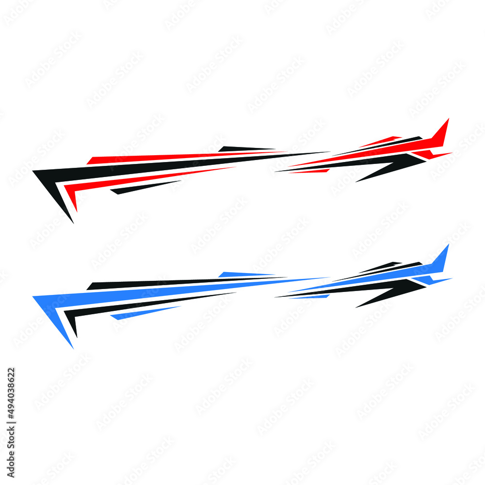 racing car sticker template design vector. modified sticker. เวกเตอร์ ...
