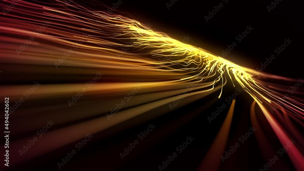 Abstract Glowing 3d Light Strokes Background/ 4k animation of an ...