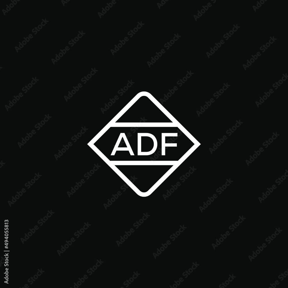 ADF 3 letter design for logo and icon.ADF monogram logo.vector ...