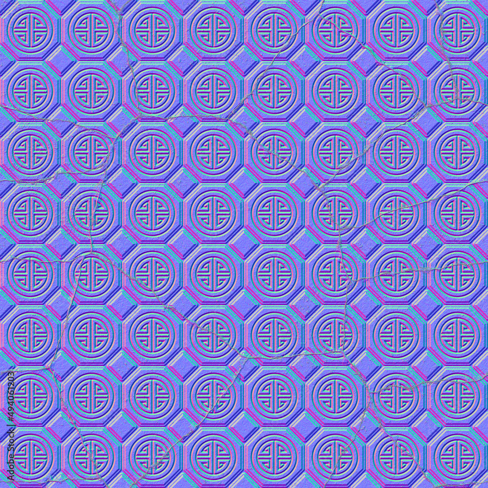 Normal map tiles texture, normal mapping Stock Photo | Adobe Stock