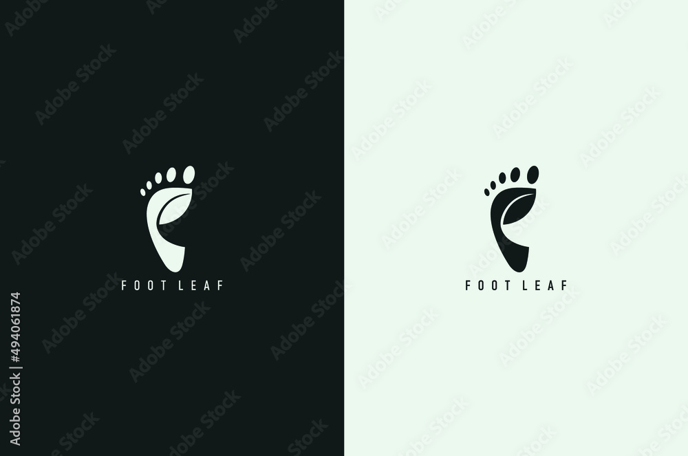 Vetor de minimal foot logo design, feet logo design do Stock | Adobe Stock