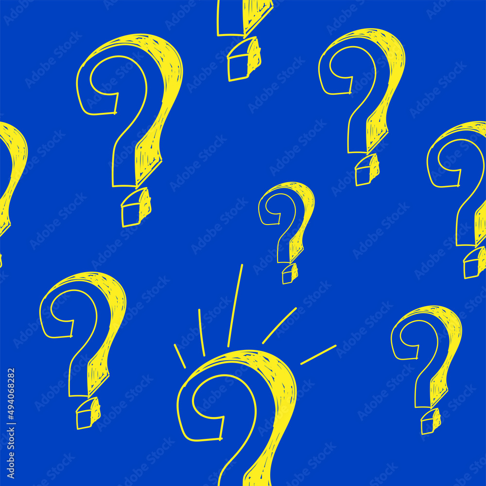 Vector illustration. 3d question mark seamless pattern. Seamless vector ...