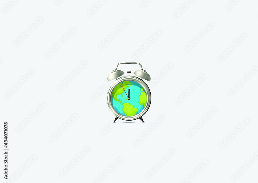 The world inside the watch. Earth Hour concept. world environment day ...