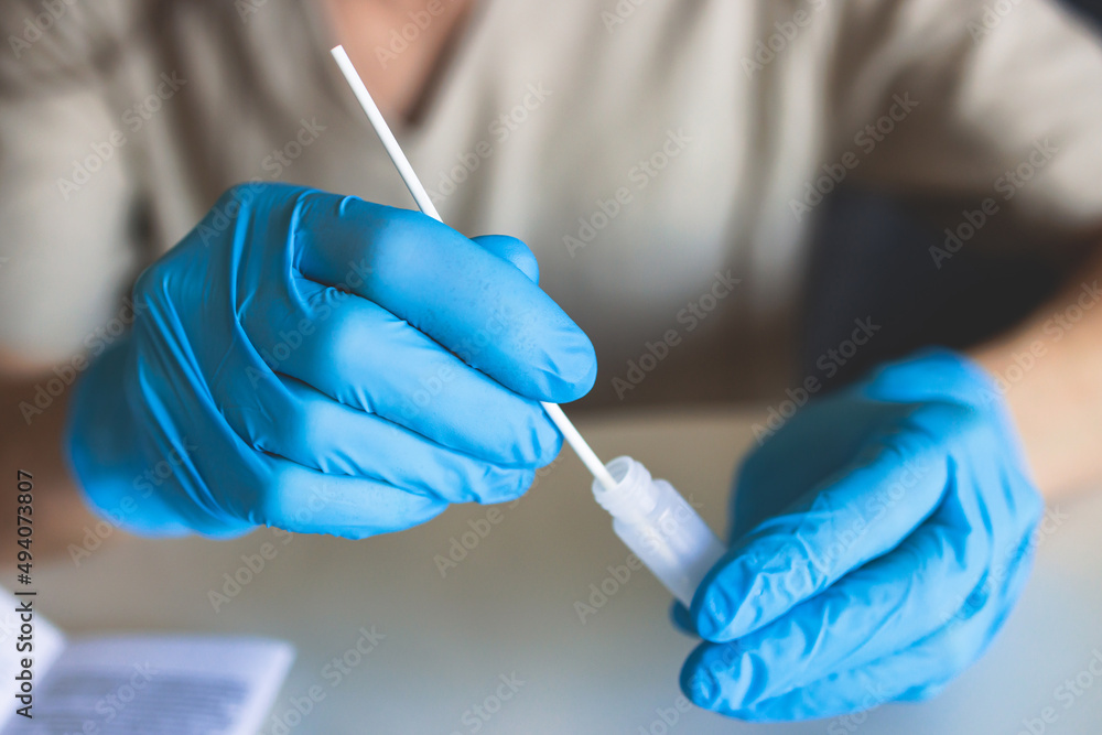 Process of express fast coronavirus covid Antigen AG PCR testing ...