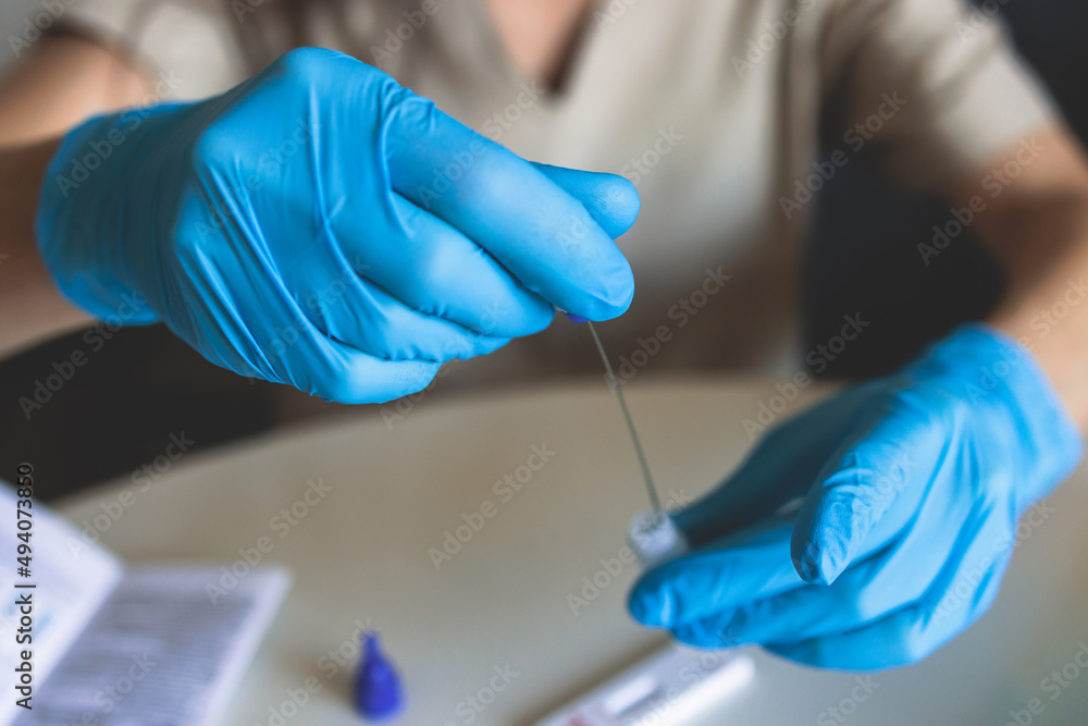 Process of express fast coronavirus covid Antigen AG PCR testing ...