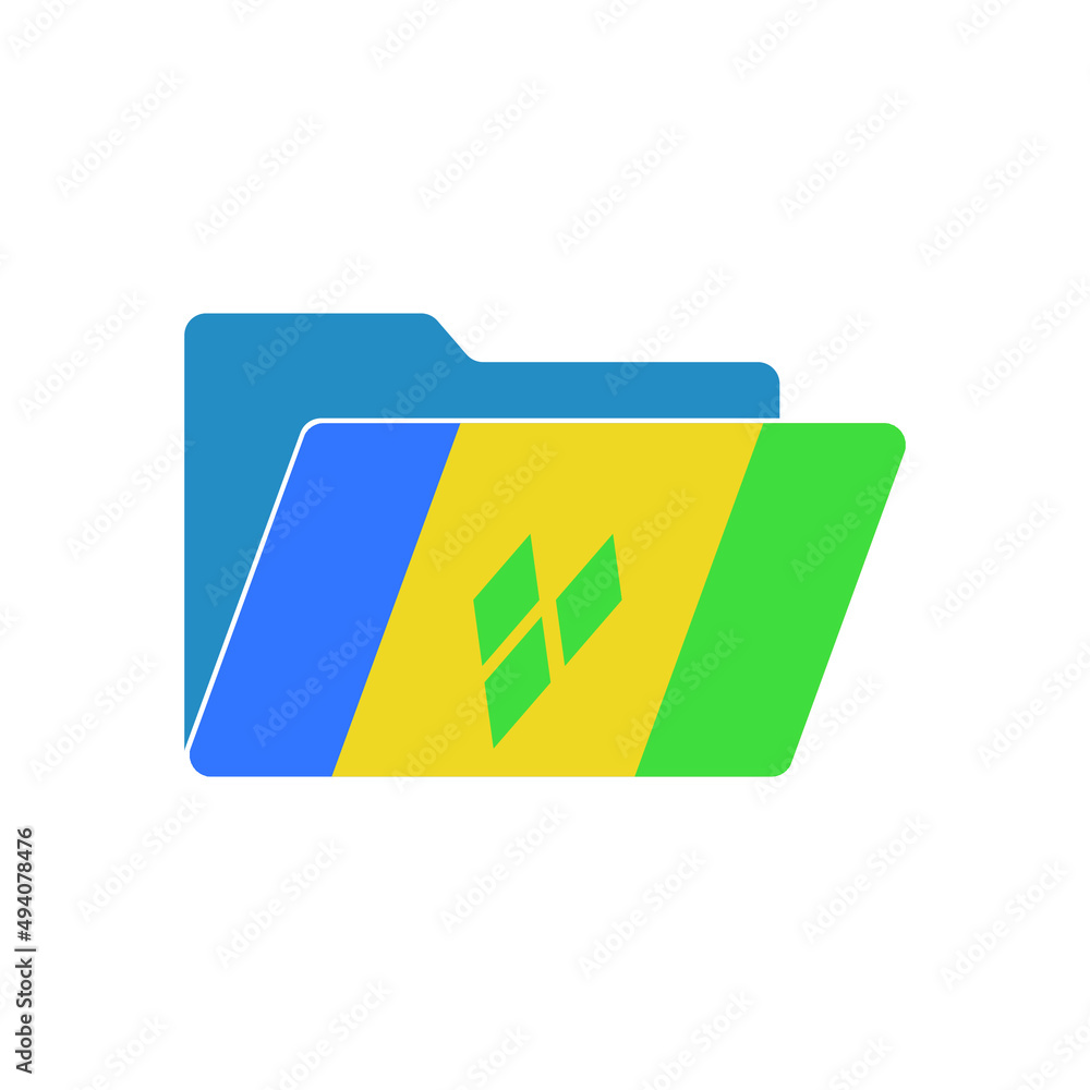 Saint Vincent and the Grenadines. Folder icon with Saint Vincent and ...