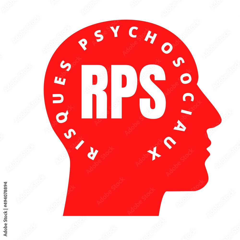 Symbole RPS risques psychosociaux en France Stock イラスト | Adobe Stock
