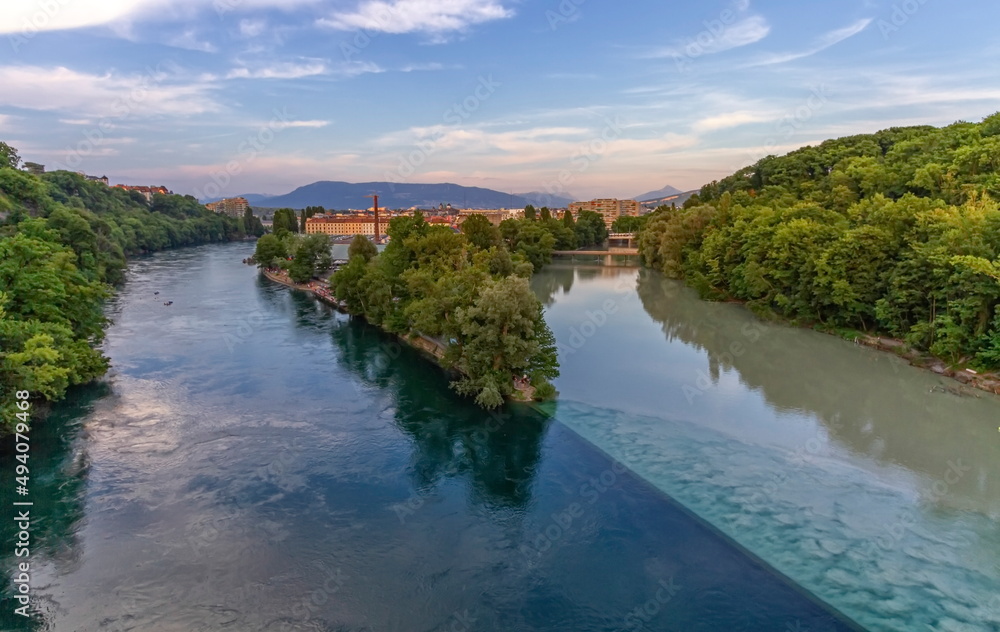 Rhone And Arve River