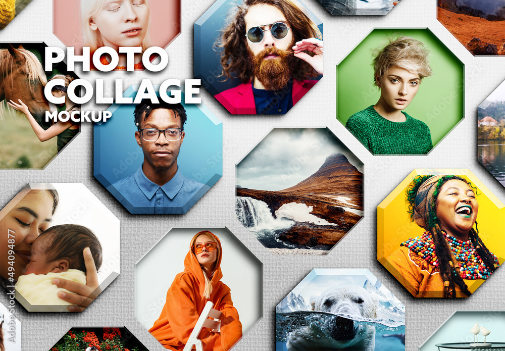 Photo Collage Mockup Stock Template | Adobe Stock