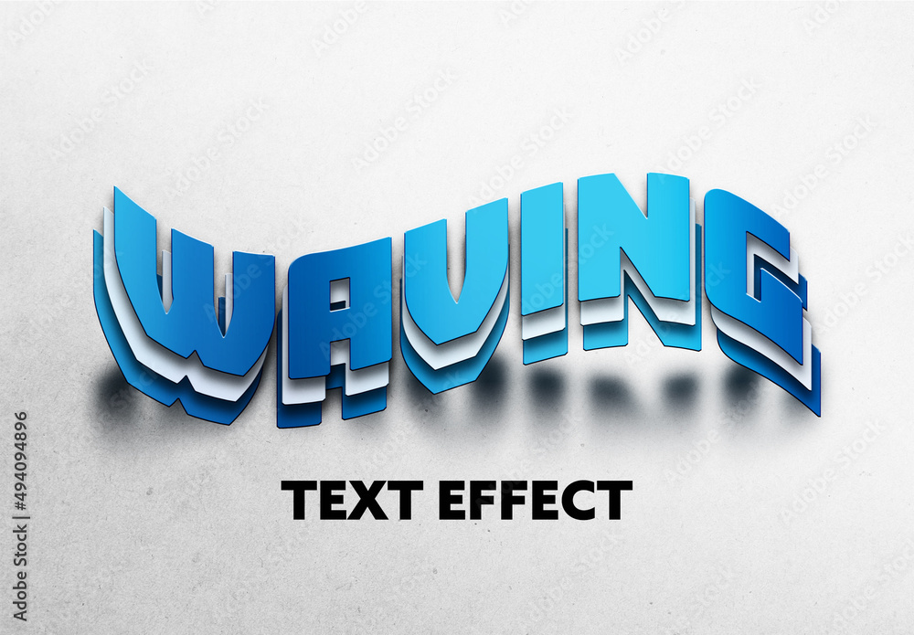 Waving Text Effect Stock Template | Adobe Stock