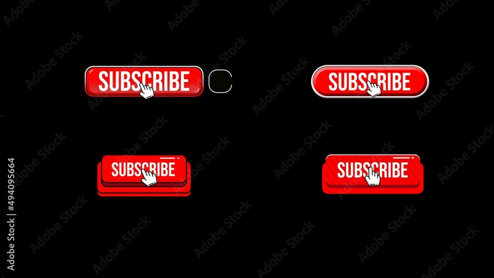 Simple Model Subscribe Button Stock Template | Adobe Stock