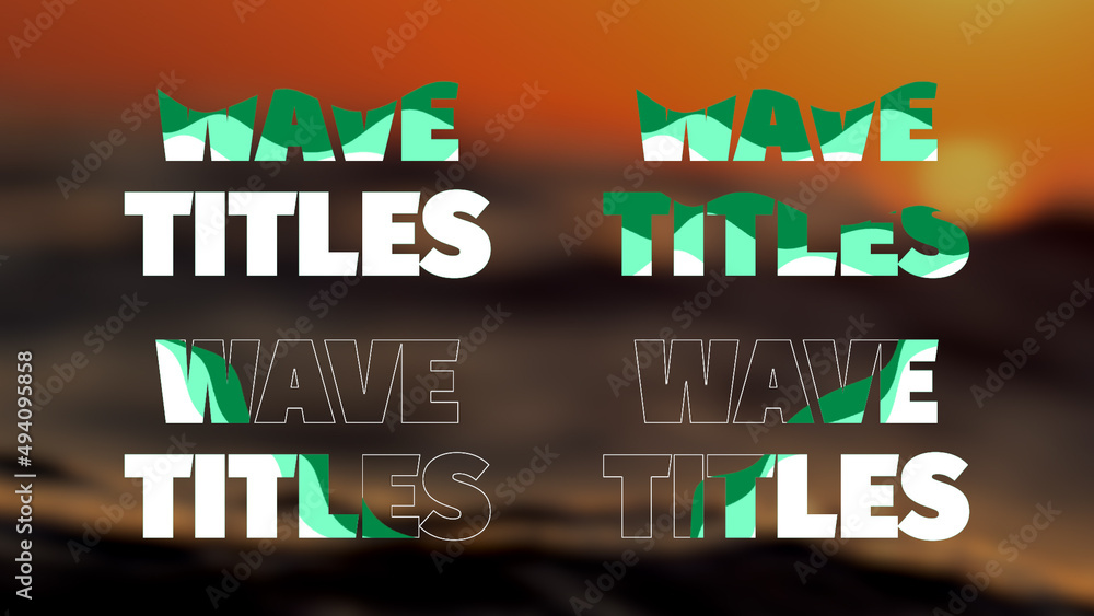 Smooth Wave Titles Stock Template | Adobe Stock