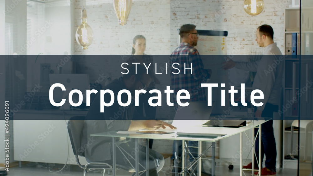 Stylish Corporate Title Stock Template | Adobe Stock
