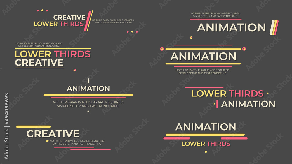 Lines Shadow Lower Thirds Stock Template | Adobe Stock
