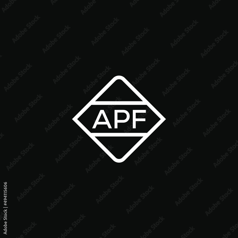 APF 3 letter design for logo and icon.APF monogram logo.vector ...