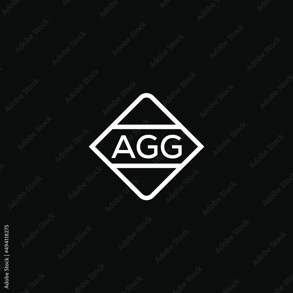 AGG 3 letter design for logo and icon.AGG monogram logo.vector ...