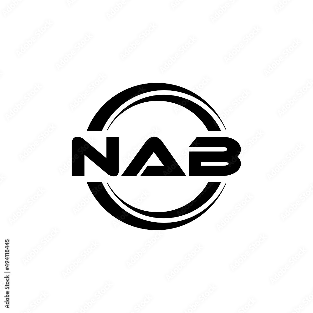Vecteur Stock NAB letter logo design with white background in ...
