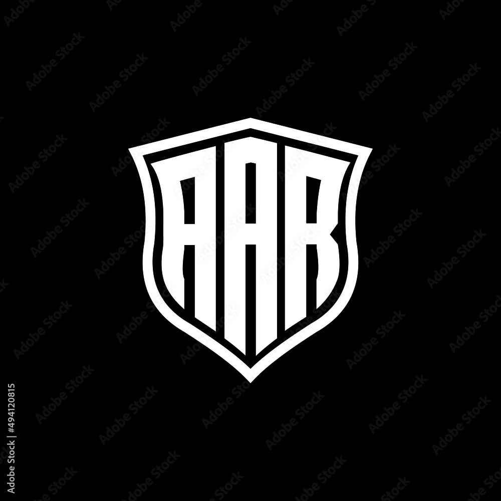 Vetor do Stock: AAR letter logo design with black background in ...