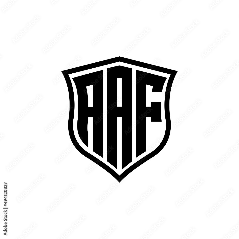 AAF letter logo design with white background in illustrator, cube logo ...
