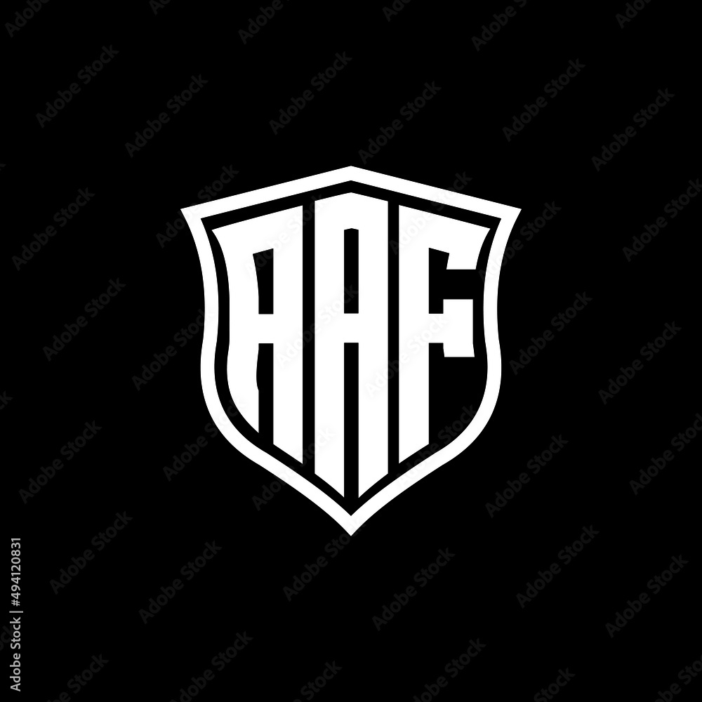 AAF letter logo design with black background in illustrator, cube logo ...
