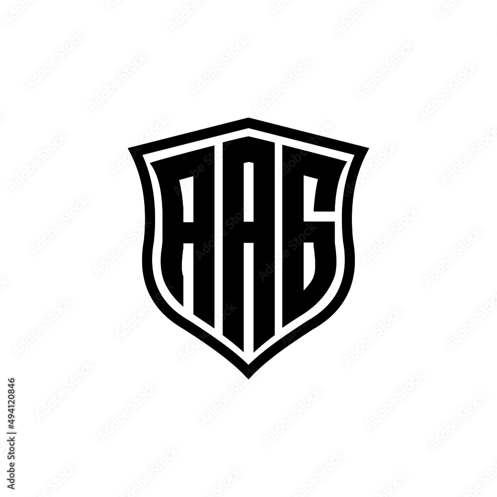 AAG letter logo design with white background in illustrator, cube logo ...