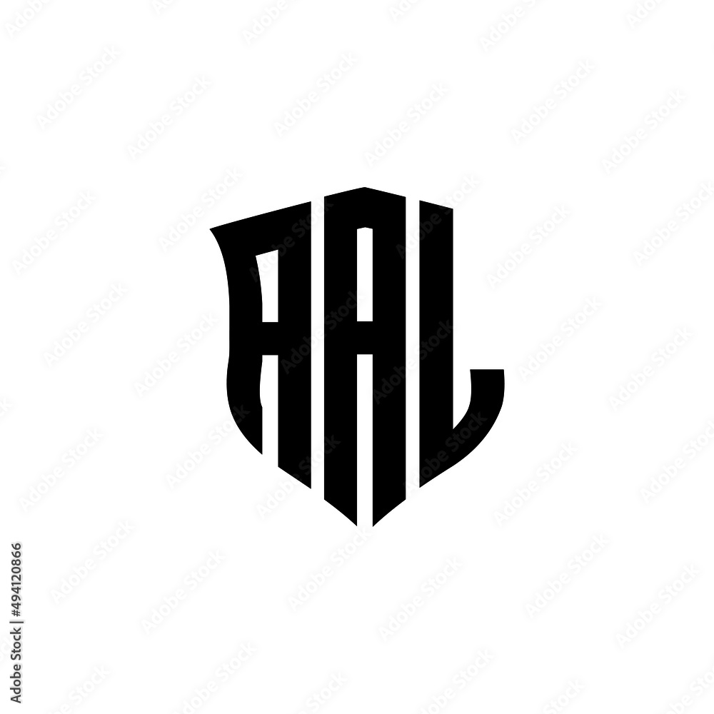 AAL letter logo design with white background in illustrator, cube logo ...
