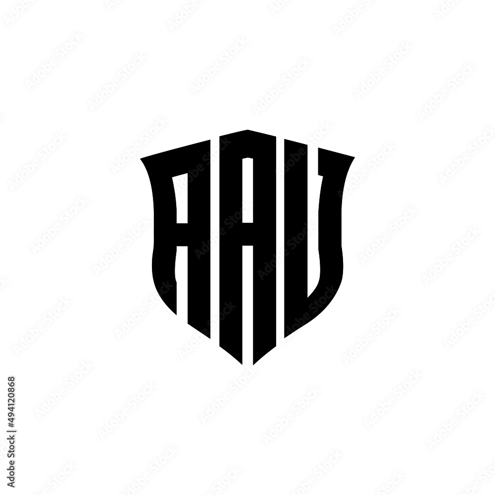 AAU letter logo design with white background in illustrator, cube logo ...