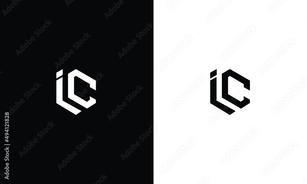 IC logo design template vector illustration Stock Vector | Adobe Stock