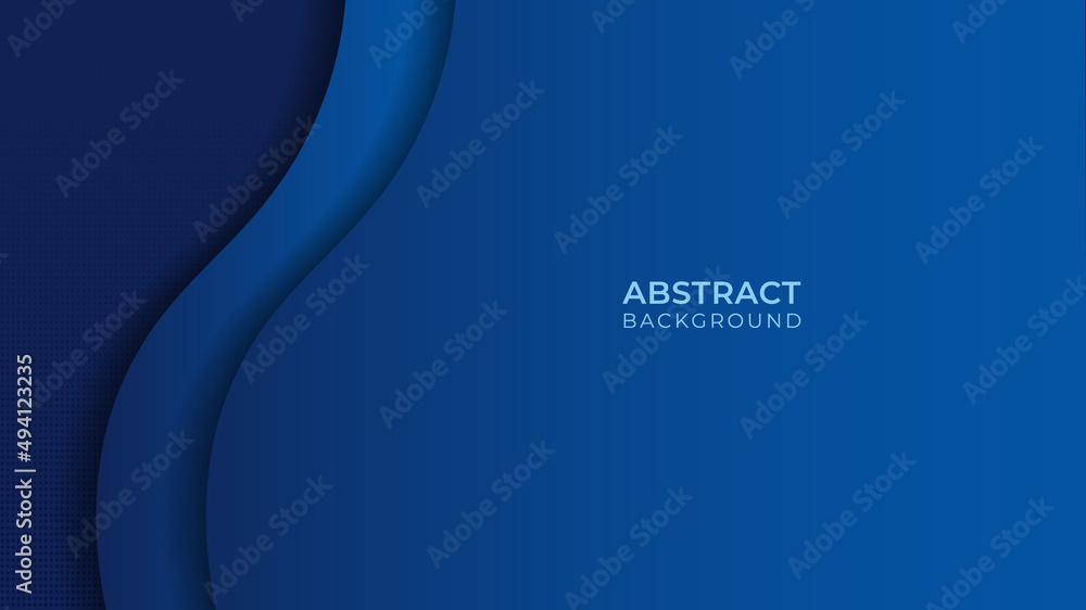 dark blue wave vector background with dots design and space for text ...