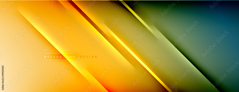 Abstract background. Shadow lines on bright shiny gradient background ...